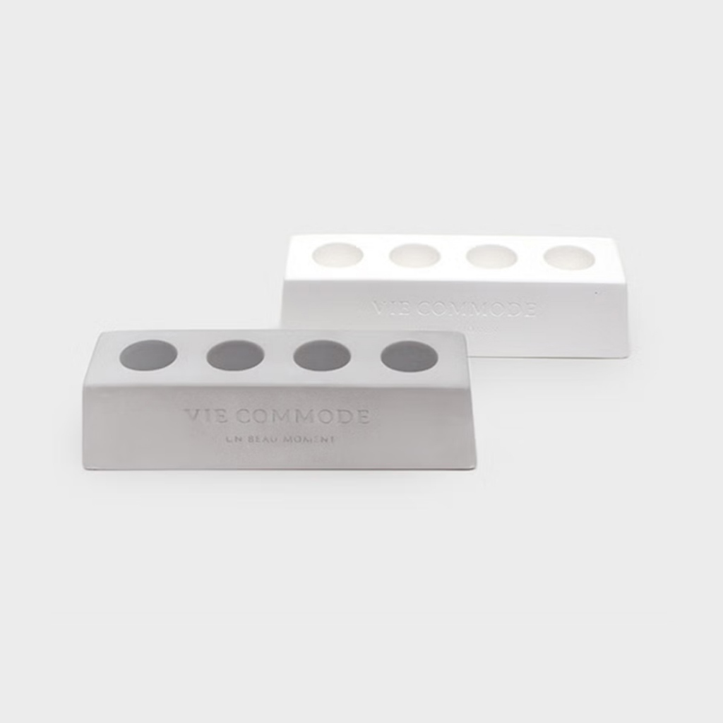 DAISO Diatomite Toothbrush Holder 4 holes (white, gray) | Shopee Malaysia