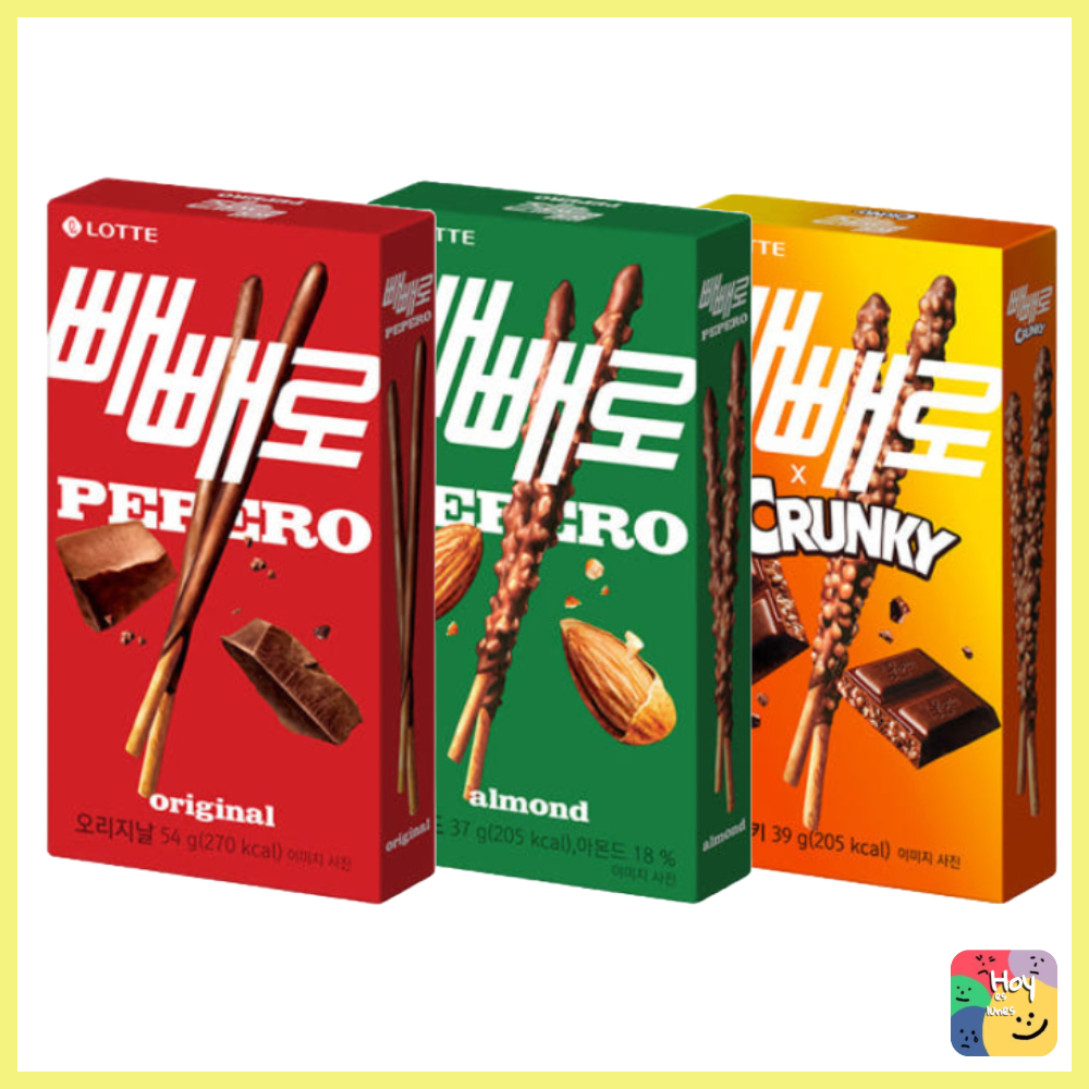 [Lotte] Pepero 3-Flavor Set (Original , Almond , Crunch ) | Shopee Malaysia