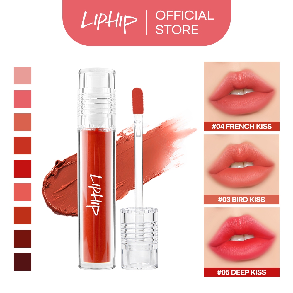 Liphip Longlsting Waterproof Matte & Velvet Lip tint #04 French Kiss ...