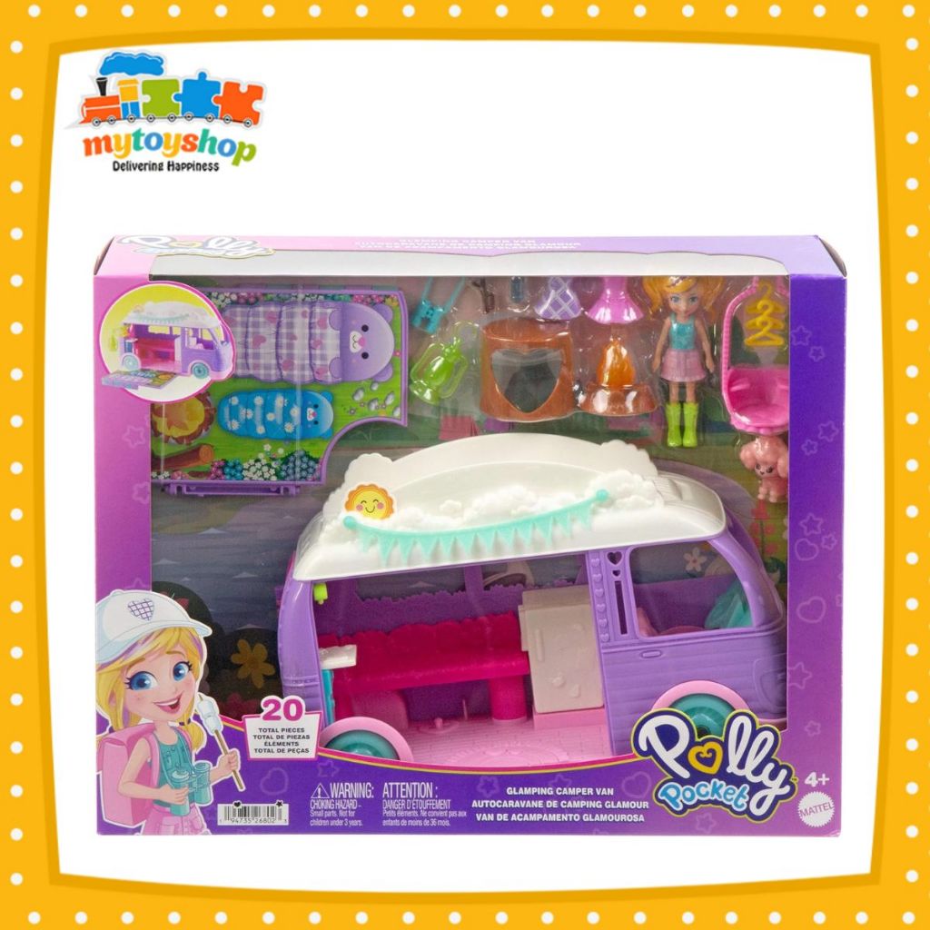 Polly Pocket Glamping Camper Van Playset | Shopee Malaysia