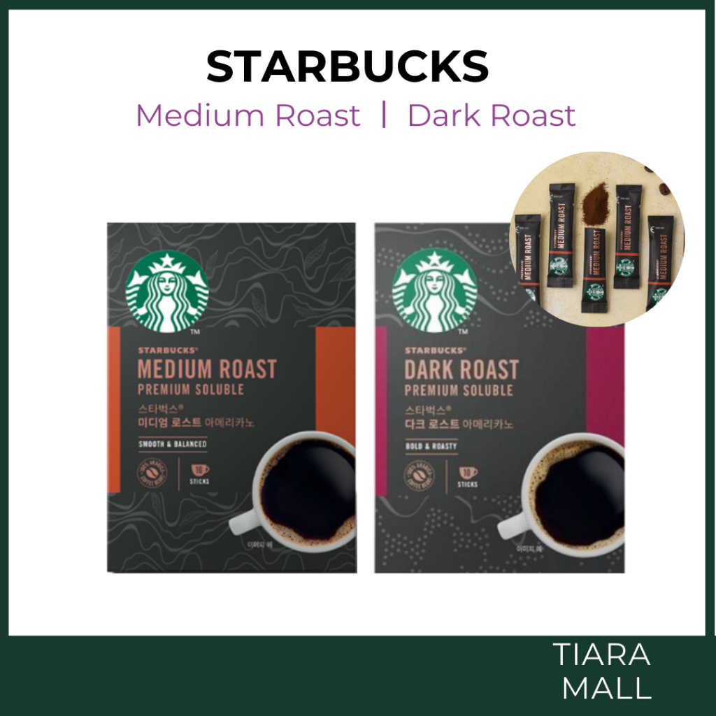 [STARBUCKS] Premium Instant Coffee Sticks - Dark Roast / Medium Roast ...