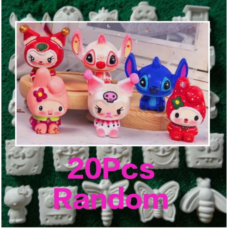 Gypsum plaster toy set(20pcs)Cartoon Plaster painting toys diy Art ...