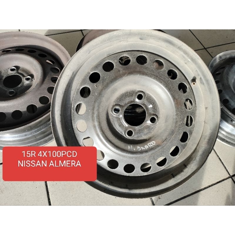 USED RIM BESI 15 INCH NISSAN ALMERA MODEL RM45 1PC | Shopee Malaysia