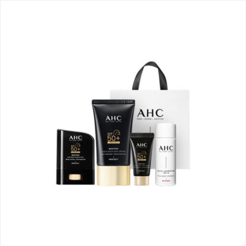 AHC Masters Moist Black Sun Cream 50ml + Sun Stick 14g + Sun Cream 10ml ...