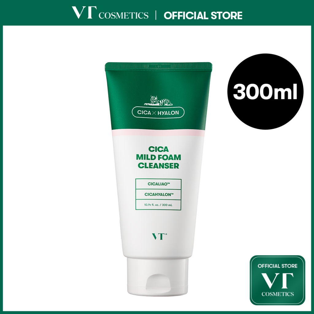 [VT COSMETICS] CICA Mild Foam Cleanser 300ml (2Sizes) | Shopee Malaysia