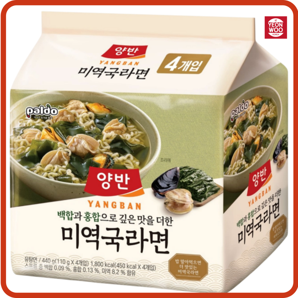 Paldo & Yangban Seaweed Soup Ramen 440g(110g×4) from korea | Shopee Malaysia