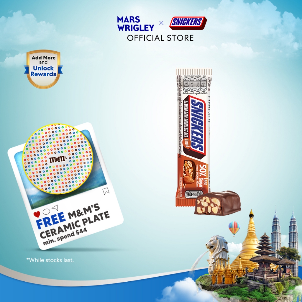 SNICKERS Almond Dark Chocolate 40g [Snack/Chocolate/Bar] | Shopee Malaysia