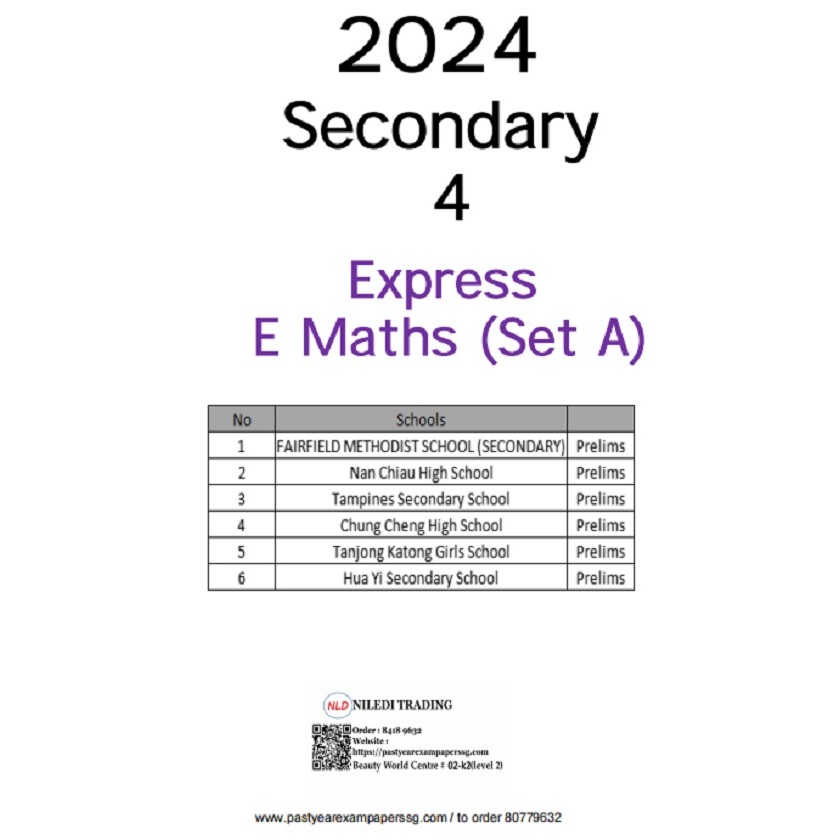 2024-2022 Secondary 4 Express Exam Papers | Math English Science - Past ...