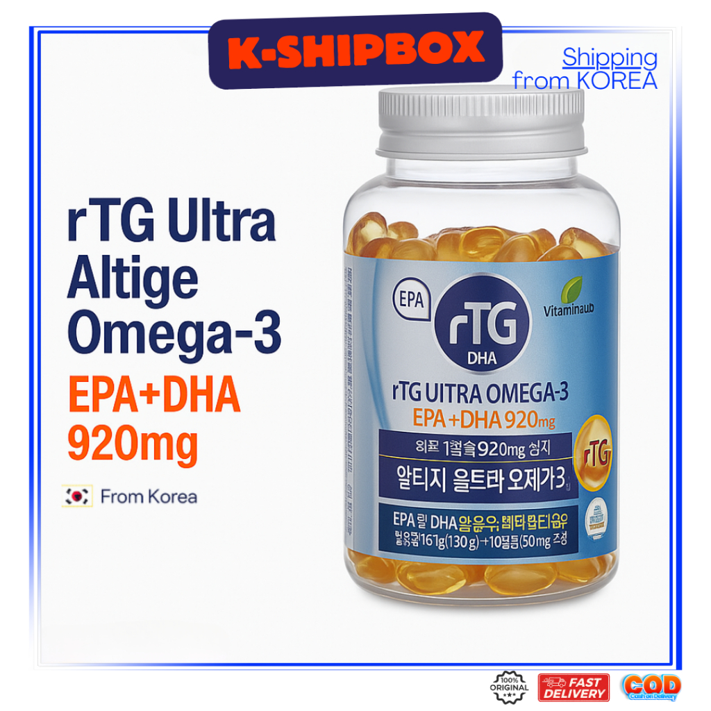 rTG Ultra Altige Omega-3 EPA+DHA 920mg | Premium Fish Oil Supplement ...