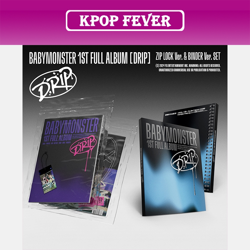 BABYMONSTER - [ DRIP ] THE 1ST FULL ALBUM ( SET BINDER Ver + ZIP LOCK ...