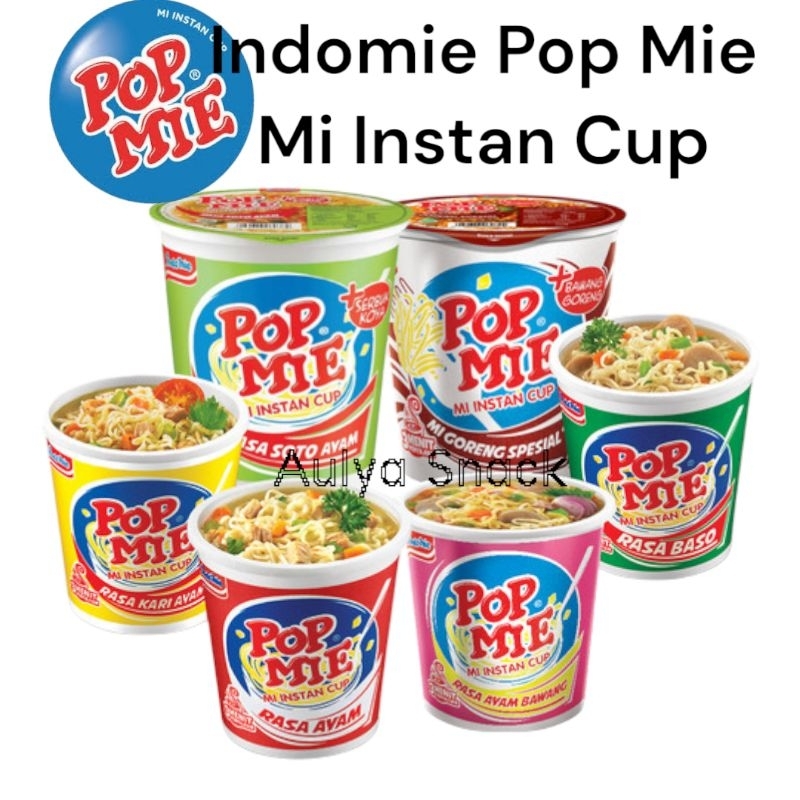 Indomie Pop Mie Mi Instan CupPop Mie Dower Kuah / Pop Mie Gledek Mie ...