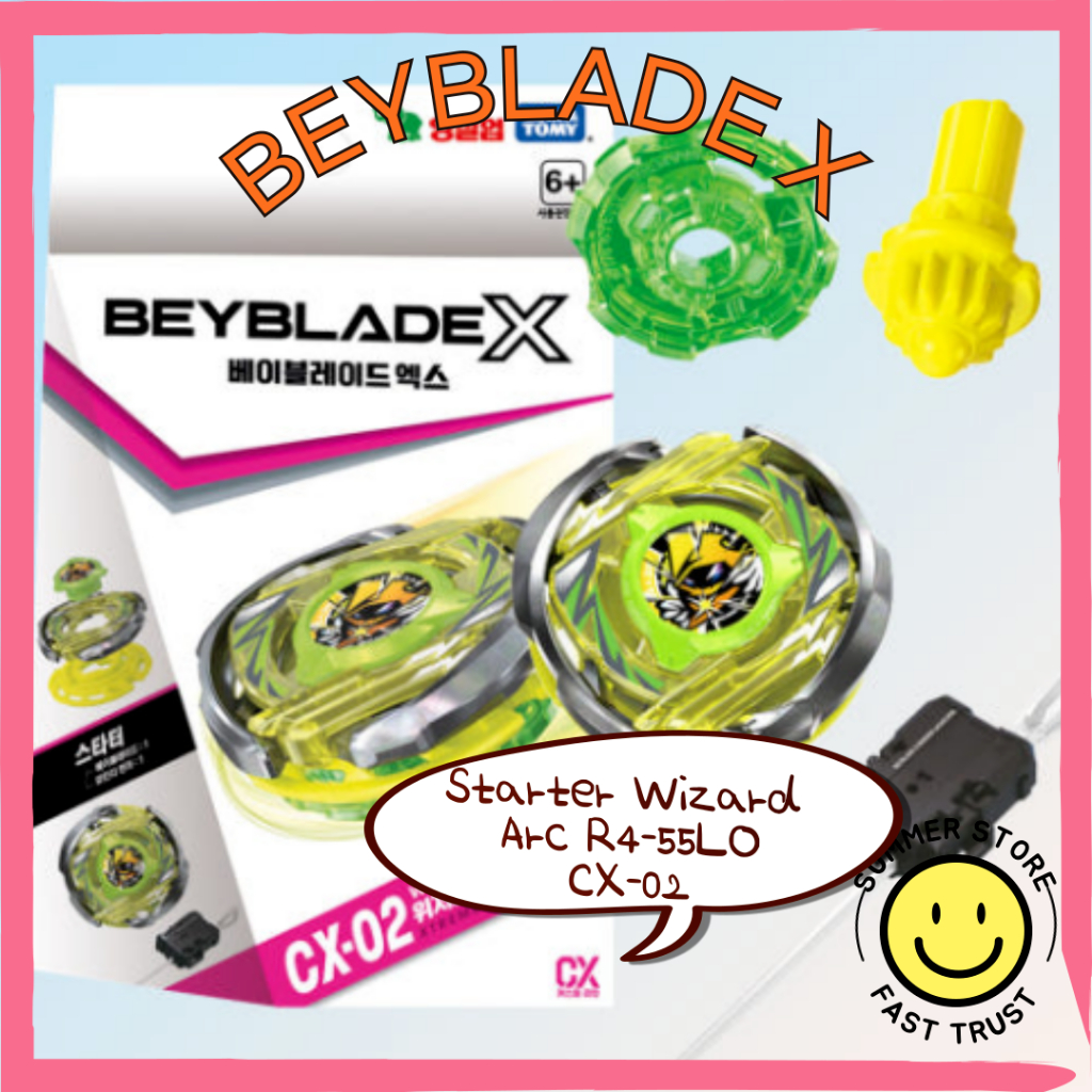 [TAKARA TOMY] BEYBLADE X CX-02 Starter Wizard Arc R4-55LO | Shopee Malaysia
