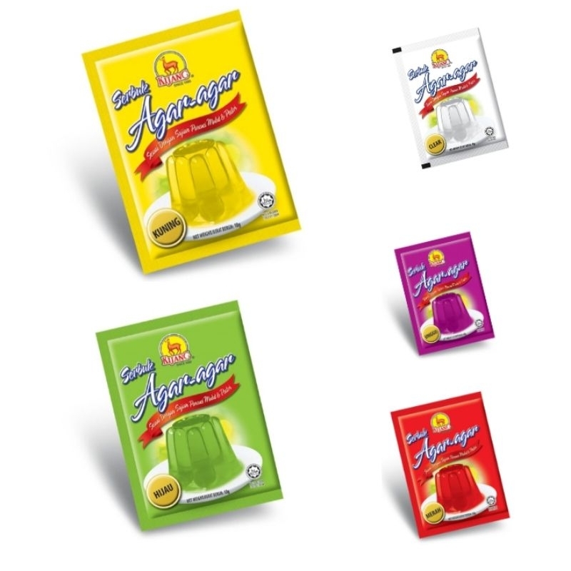 KIJANG Serbuk Agar-Agar Powder in Yellow / Purple/ Green / Red /Clear ...