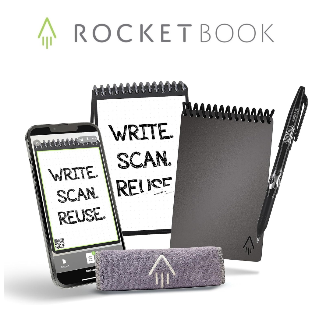 Rocketbook Mini Smart Reusable Notebook Eco Friendly Notebook With 1 Pilot Frixion Pen And 1