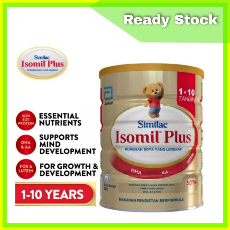 Isomil Plus Soy Formula for Milk Protein Allergy 1 to 10 y/o Tin (850g ...