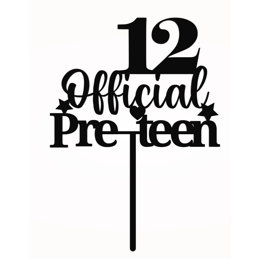 [SG seller] 12 Official Pre-teen Customised Cake Topper | Personalised ...