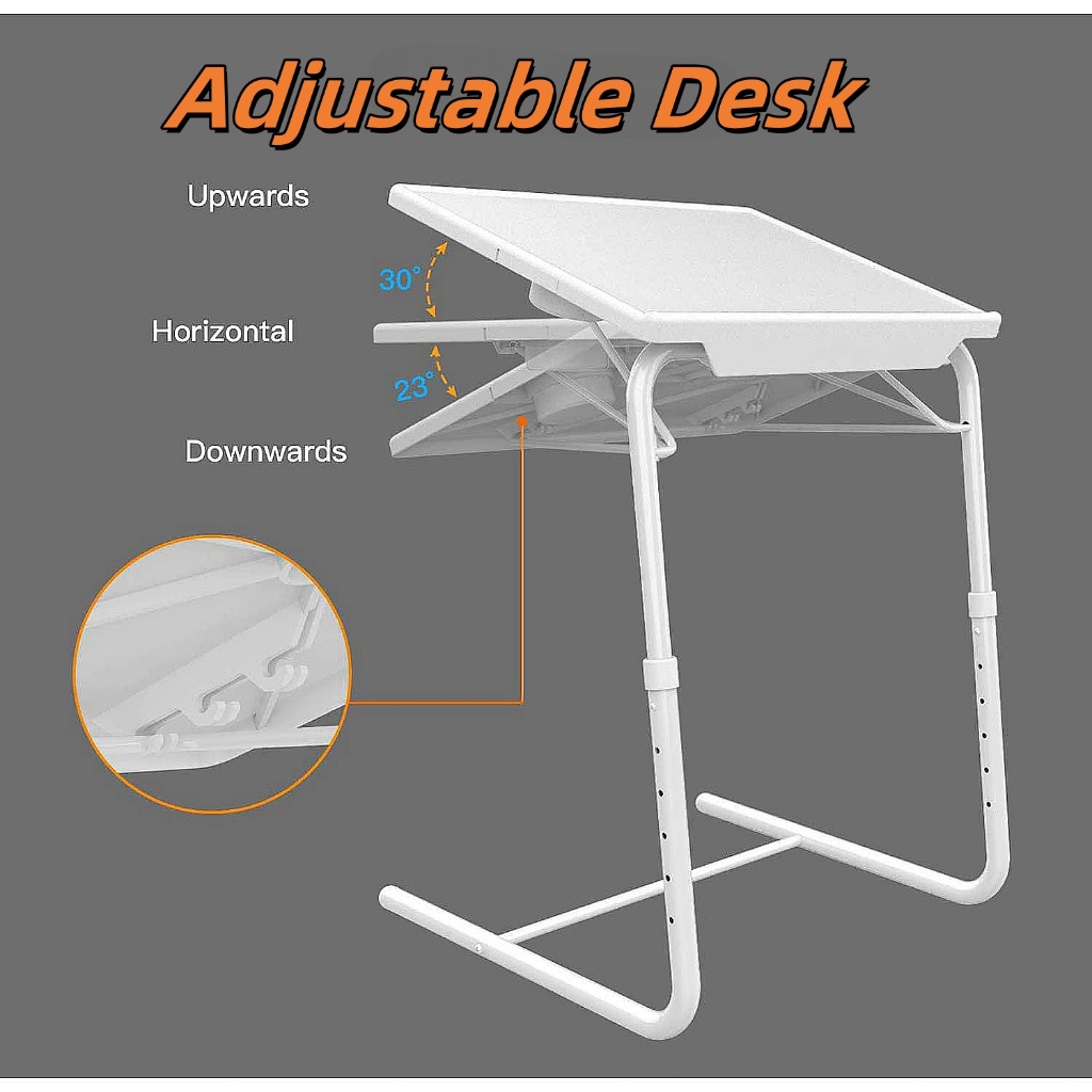【Reinforced and thicker】Adjustable side tablelaptop office computer ...