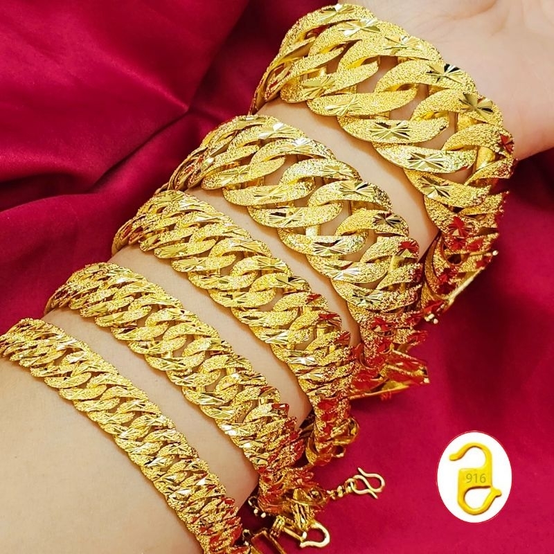 Gelang Lipan King Corak M21 Emas saduran24k Emas Titanium Emas Bangkok ...