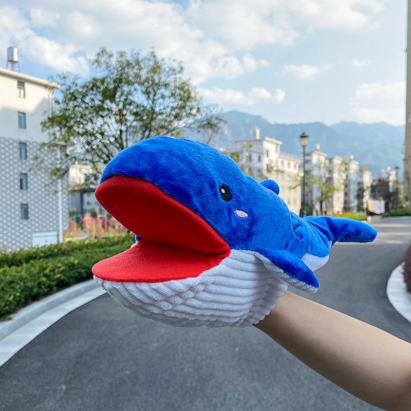 Hand Puppet Shark Blue Whale Orca Plushie Puppet Performance Role ...