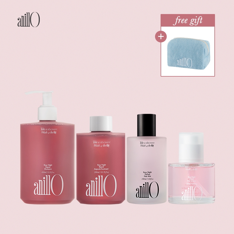 [ANILLO][Rosy Night] Repair Hair Shampoo (450ml) + Ampoule Treatment ...