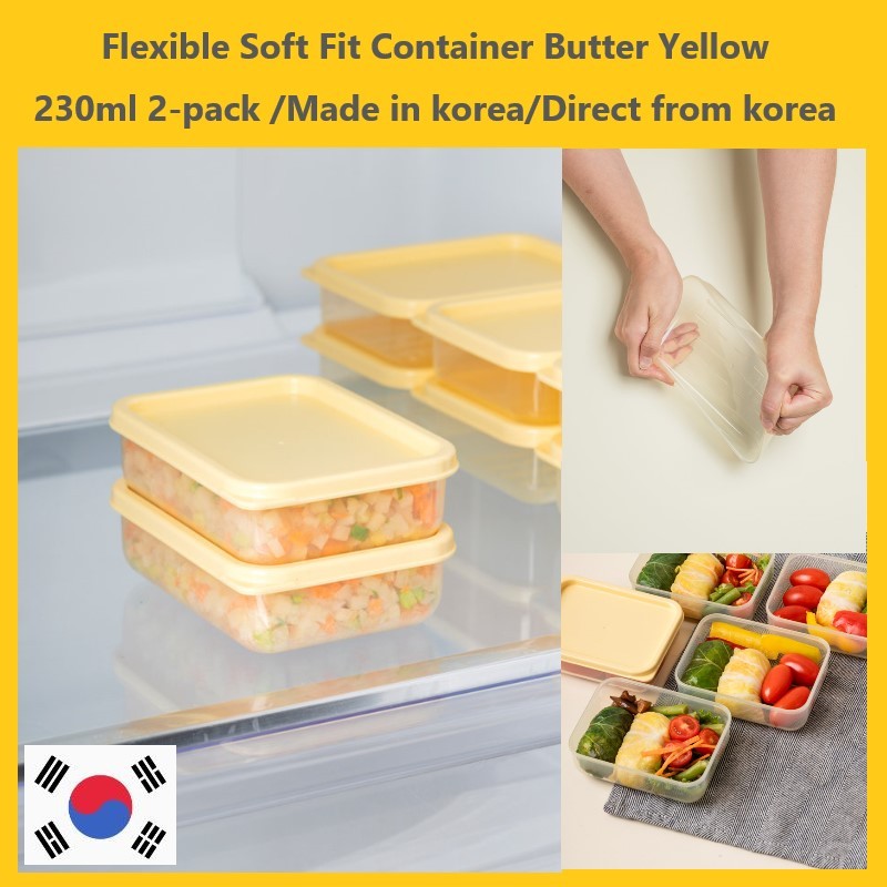 [Korean Made]Flexible Soft Fit Food Container/BPA FREE/Fridge available ...