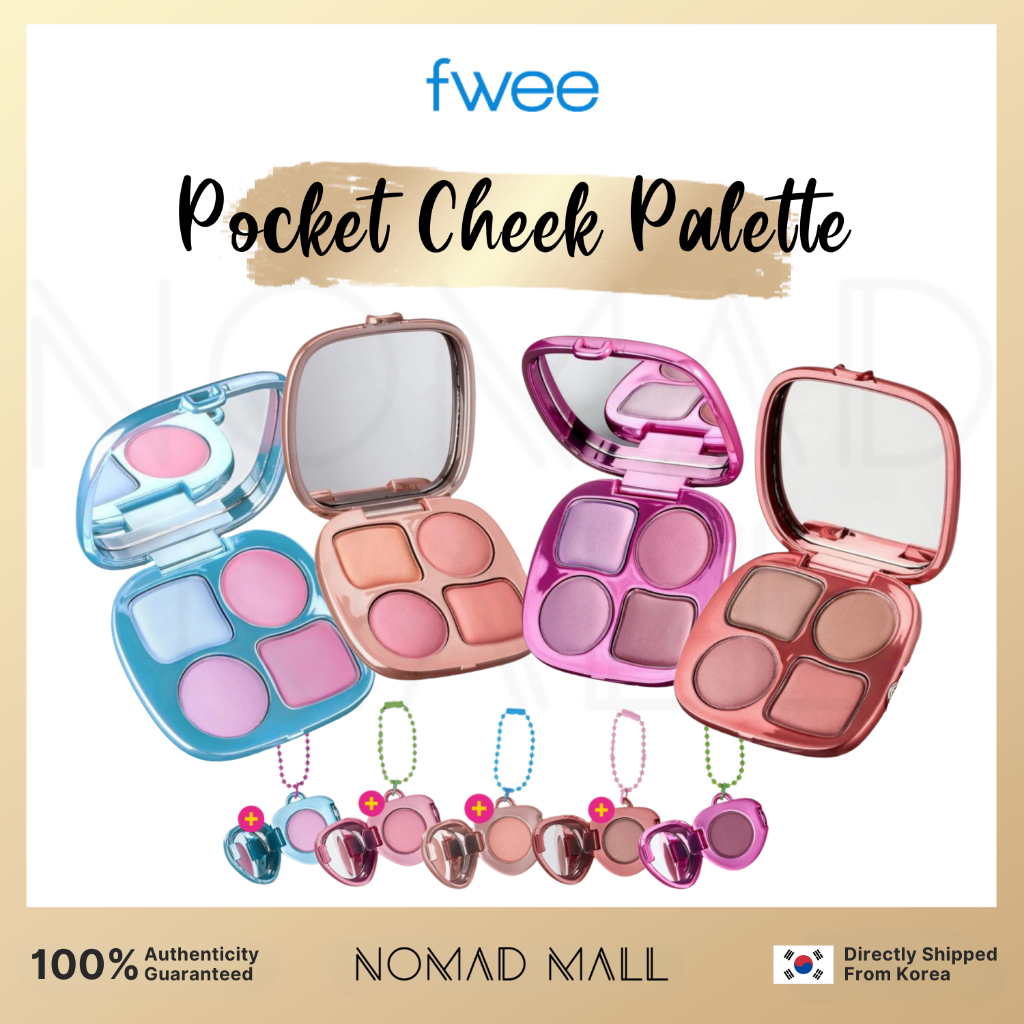 [fwee] FWEE Pocket Cheek Palette 4 colors / Keychain Cheek Palette ...