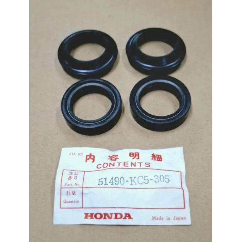 Honda Hawk GL145 HX135 MBX125 DT125 XL125 1980-84 Fork Dust + Oil Seal Set original Honda Japan ...