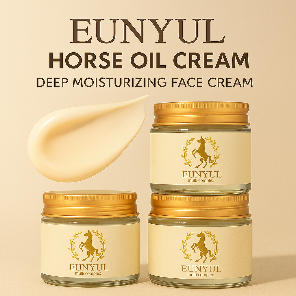 Eunyul Korea Horse Oil Cream 70g x 3pcs – Deep Moisturizing Face Cream ...