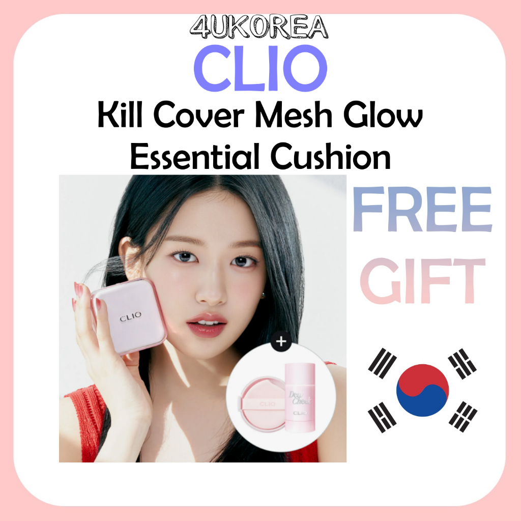 CLIO Kill Cover Mesh Glow Essential Cushion 15g*2ea Set (+Dew Cheek)/K-BEAUTY | Shopee Malaysia