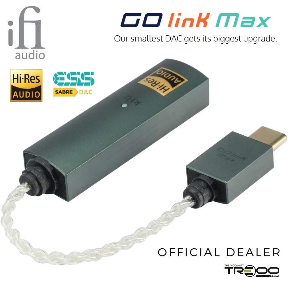 iFi GO link MAX MQA Type-C USB DAC & Headphone Amplifier Cable Dongle ...
