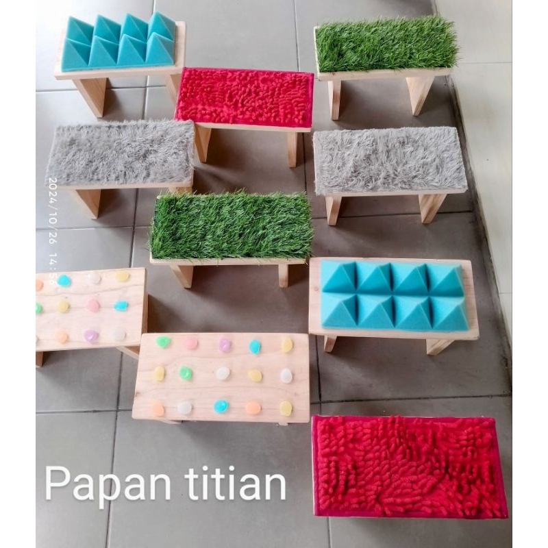 KAYU Wooden toys balance beam sensory / balance footbridge sensory play ...