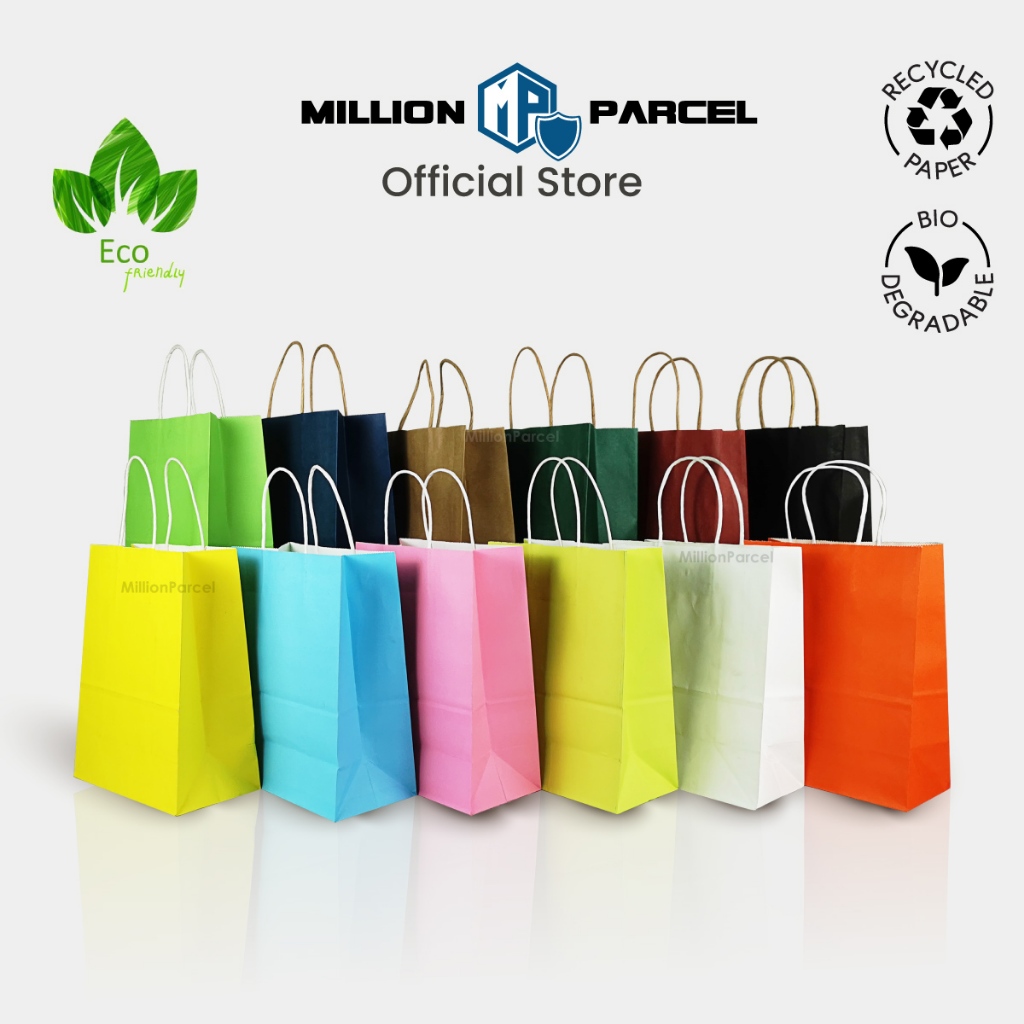 MillionParcel Kraft Color Paper Bag | Party Bags | Goodies Bag | Paper ...
