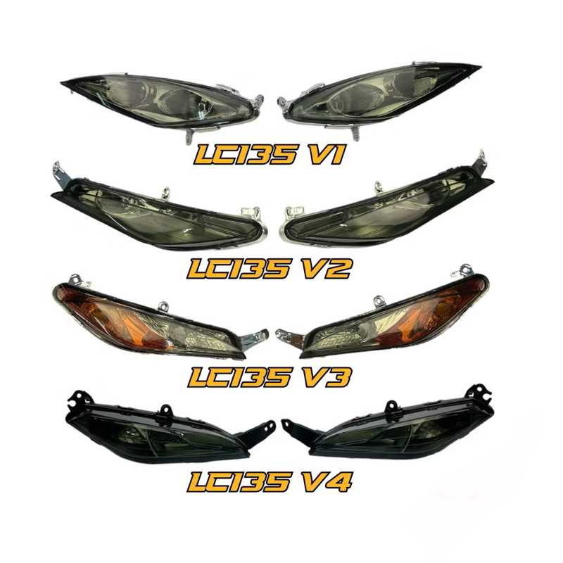 LC135 LC 135 135LC V1 V2 V3 V4 V5 V6 V7 FRONT SIGNAL SET SMOKE TINTED SIGNAL DEPAN FRONT SIGNAL ...