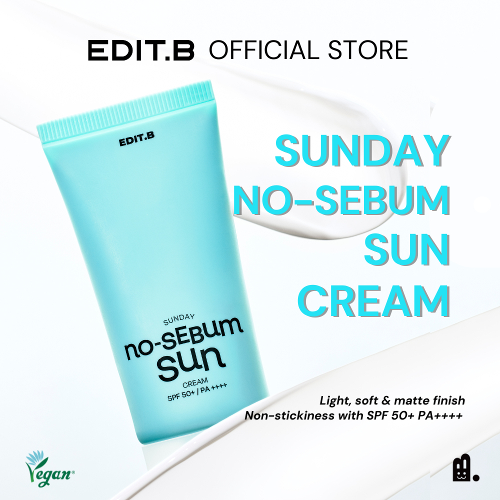 [EDIT.B Official] SUNDAY NO SEBUM SUN CREAM SPF 50+ PA++++ | Soft-Matte ...