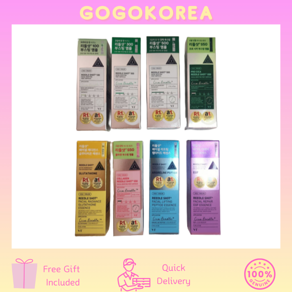 [VT COSMETICS] Reedle Shot Facial Boosting First Ampoule [100 / 300 / 500 / CICA / PEPTIDE / EGF ...