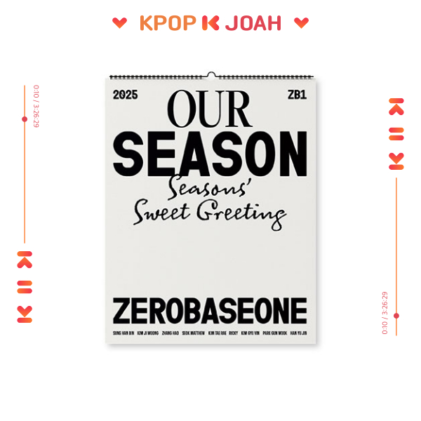 ZEROBASEONE (ZB1) [OUR Season] 2025 WALL CALENDAR (23rd Dec.2024) | Shopee Malaysia