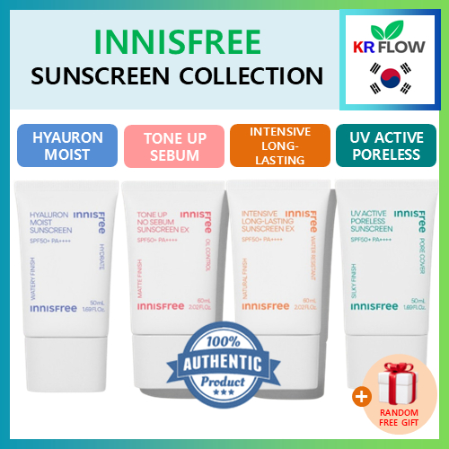 [INNISFREE] Sunscreen Collection + RANDOM FREE GIFT / Hyaluron Moist ...