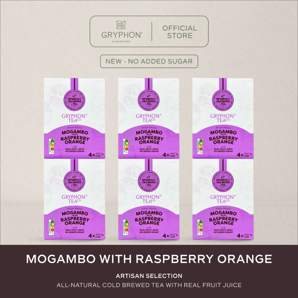 Mogambo with Raspberry Orange Cold Brewed Sparkling Tea (1 Tray, 24 x ...