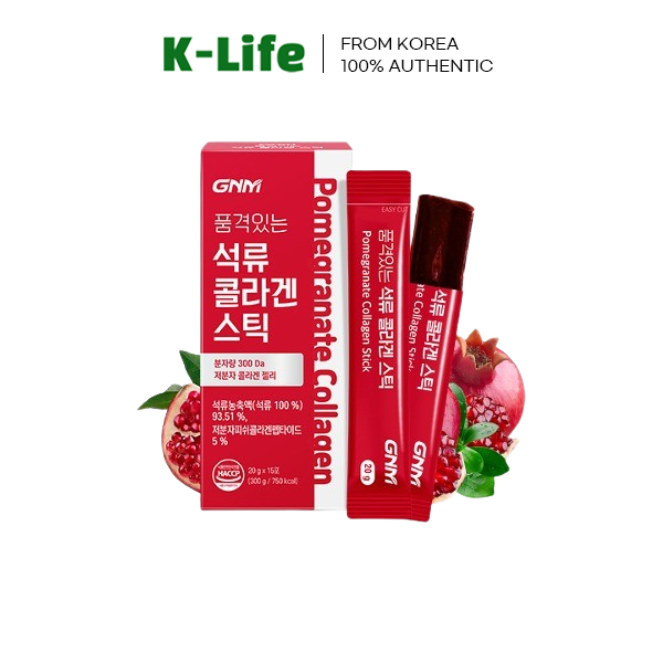 GNM｜Pomegranate Collagen Jelly Stick 300g(20g*15T)｜Pomegranate Juice｜Low Molecular Collagen ...