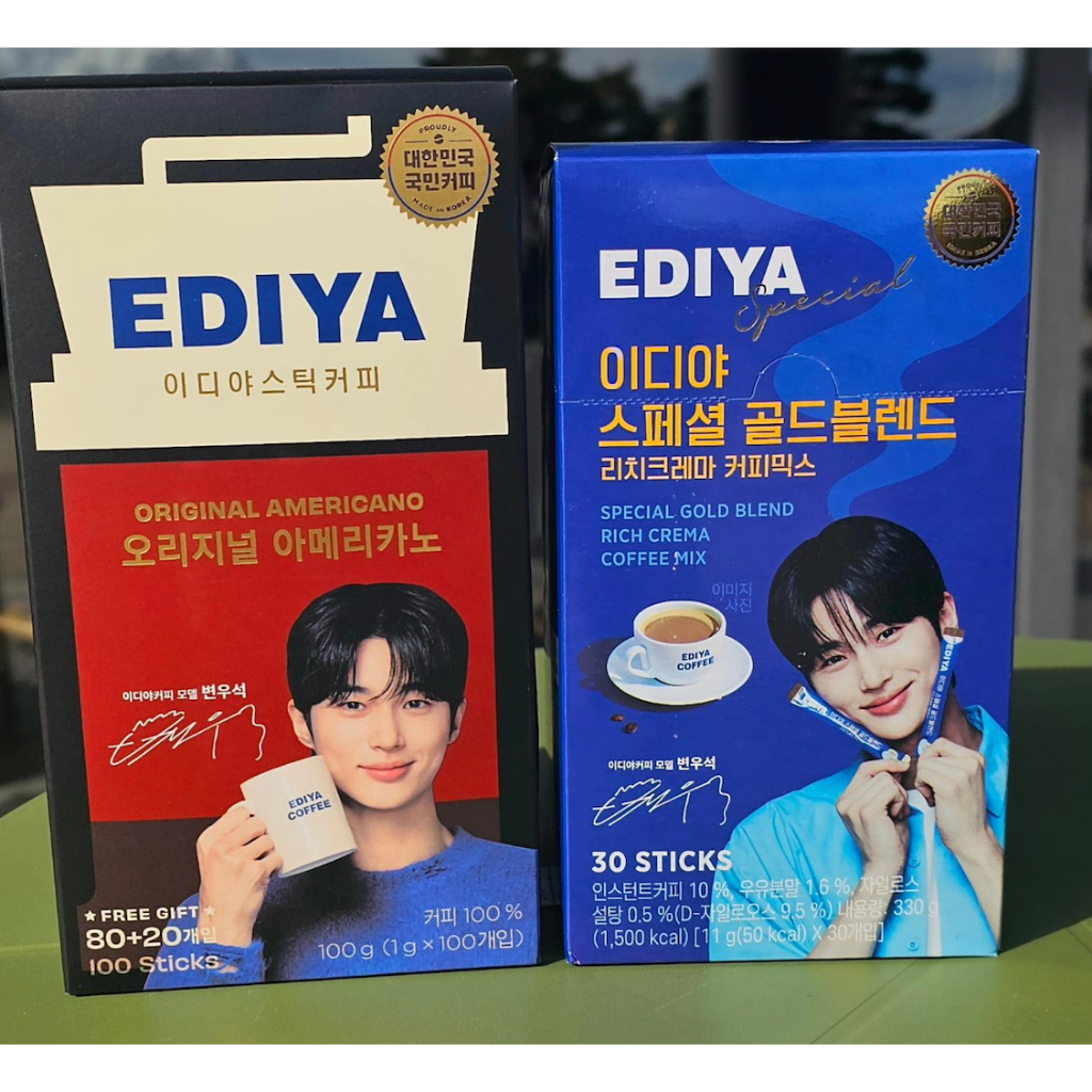 *Buy 2 kinds, get Byeon Woo Seok cup sleeve* [Ediya Coffee] Special ...