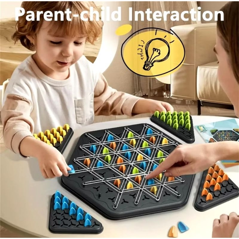 Chain Triangle Chess Kids Puzzle Logic Thinking Training Toys Desktop ...