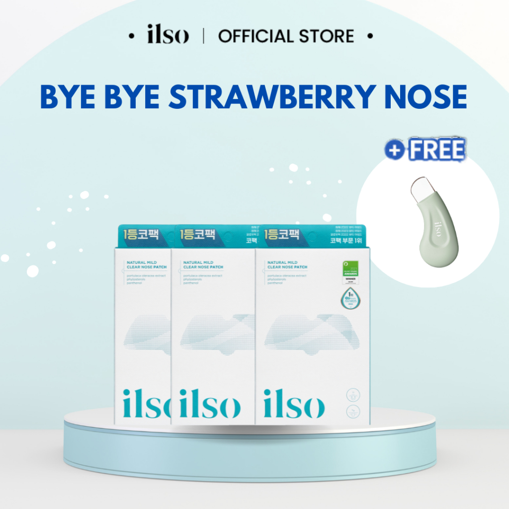 [ ILSO OFFICIAL ] Natural Mild Clear Nose Patch*3 [FREE] Deep Clean Master | Shopee Malaysia