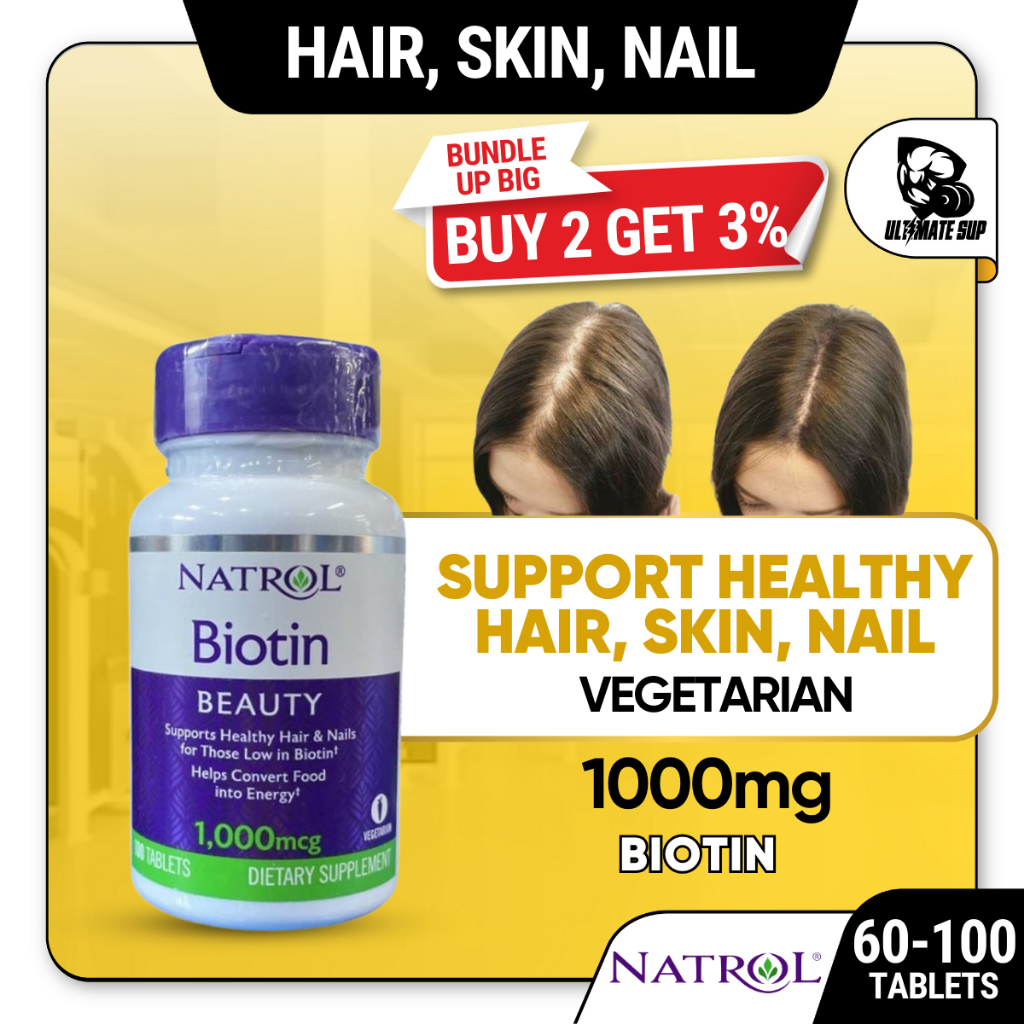 Natrol, Biotin, Hair, Skin & Nails Supplement, Maximum Strength 1000mg ...