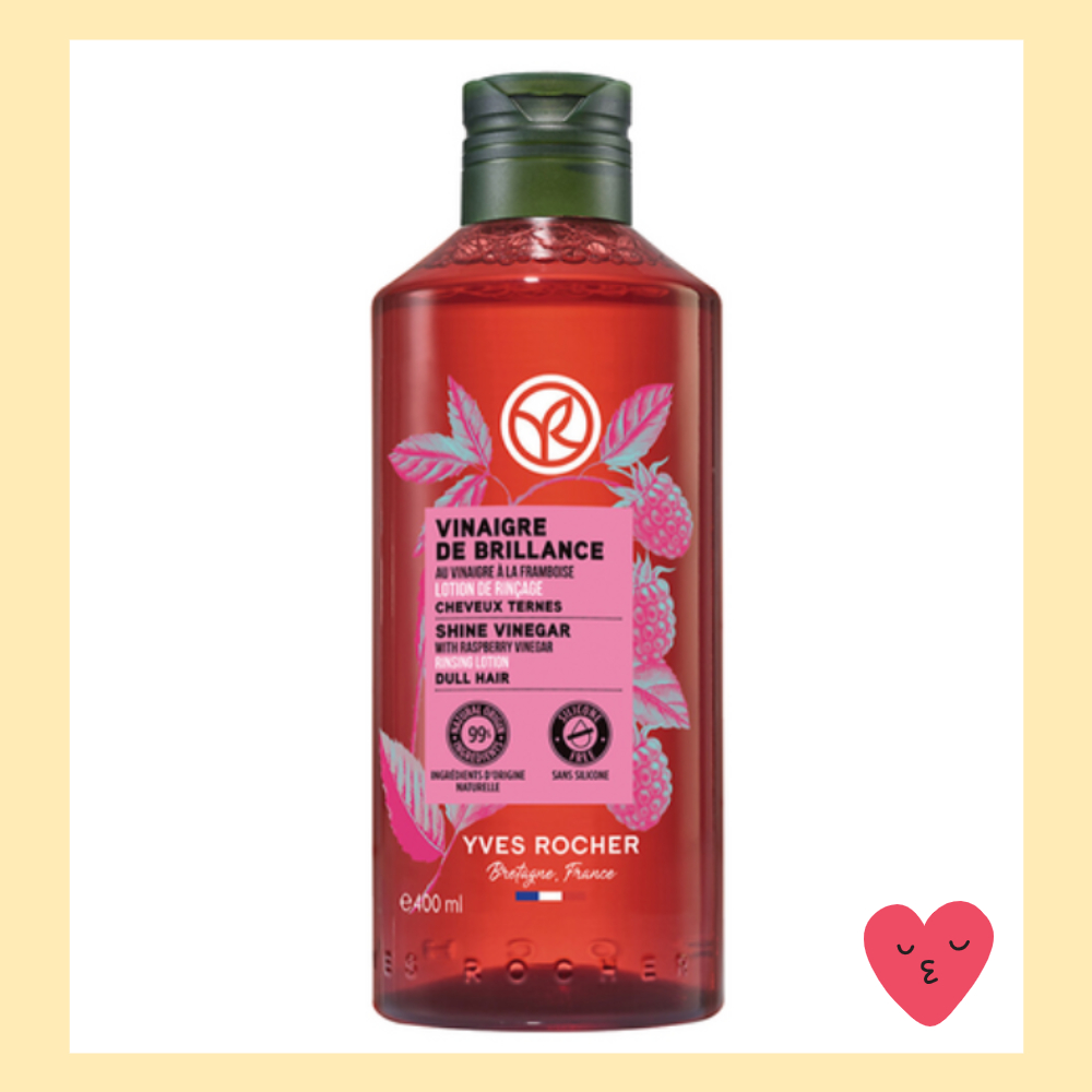YVES ROCHER Raspberry Rinsing Vinegar 400ml | Shine & Scalp Care with ...