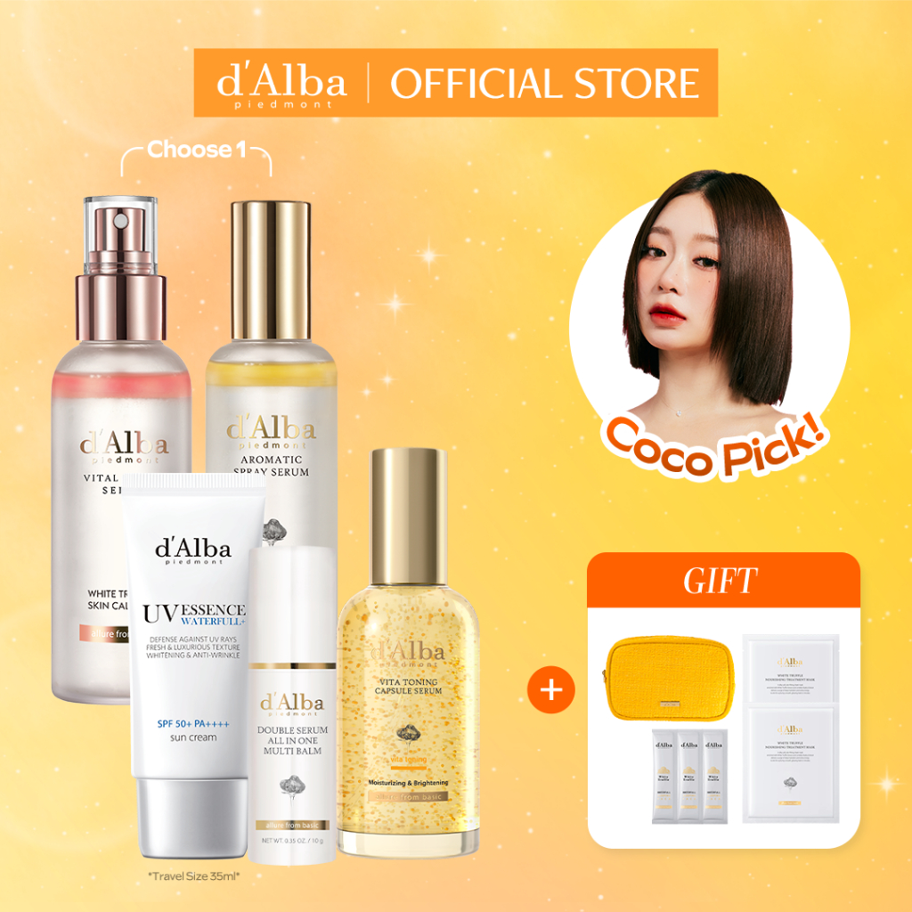 d'Alba X Coco MIXED SET A. Option 1 & 2 (1 Spray Serum & Vita Toning ...
