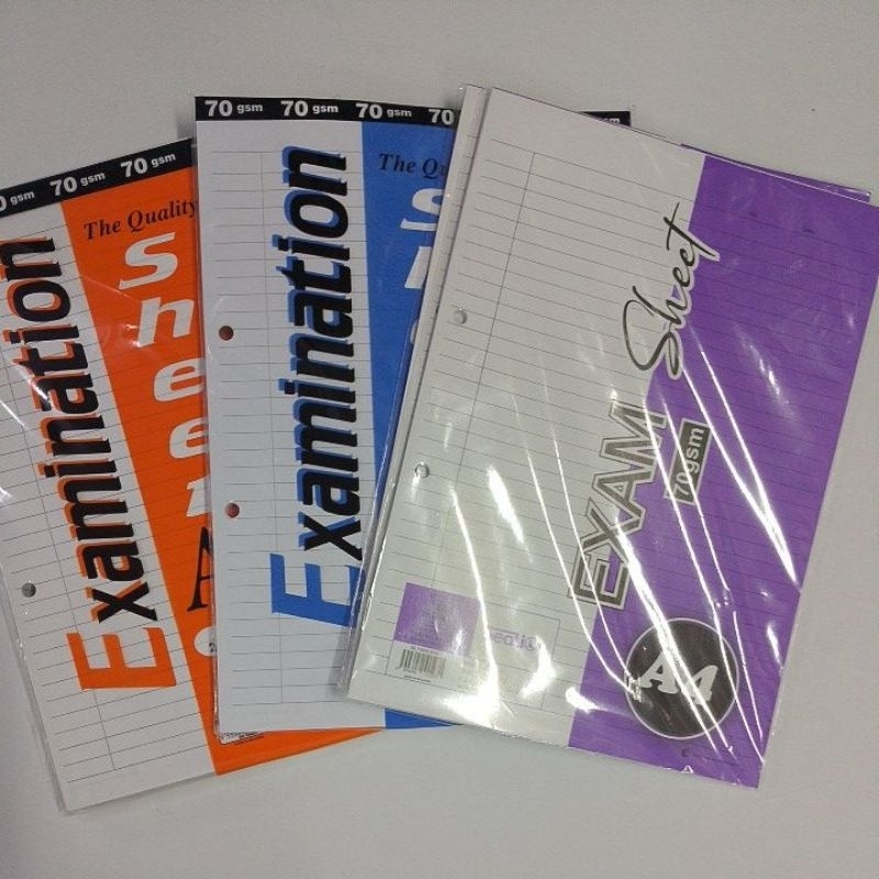 Examination sheet A4 70gsm foolscap paper kertas kajang test pad exam ...