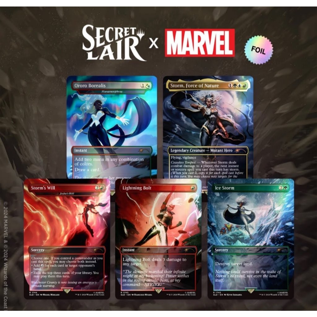 MTG Secret Lair x Marvel's Storm Rainbow Foil Edition Sealed | Shopee ...