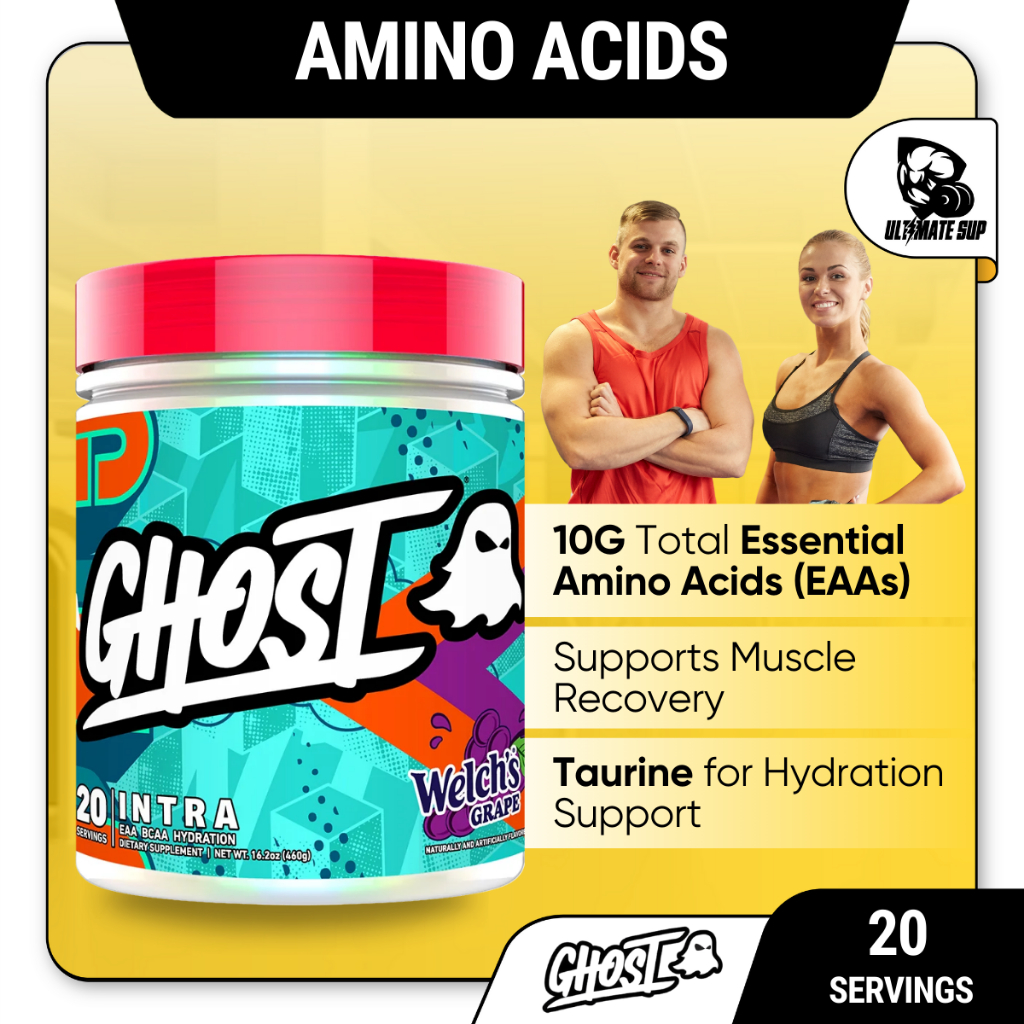 GHOST INTRA, Amino Acid, EAA, Muscle Recovery, Sour Strips Rainbow ...