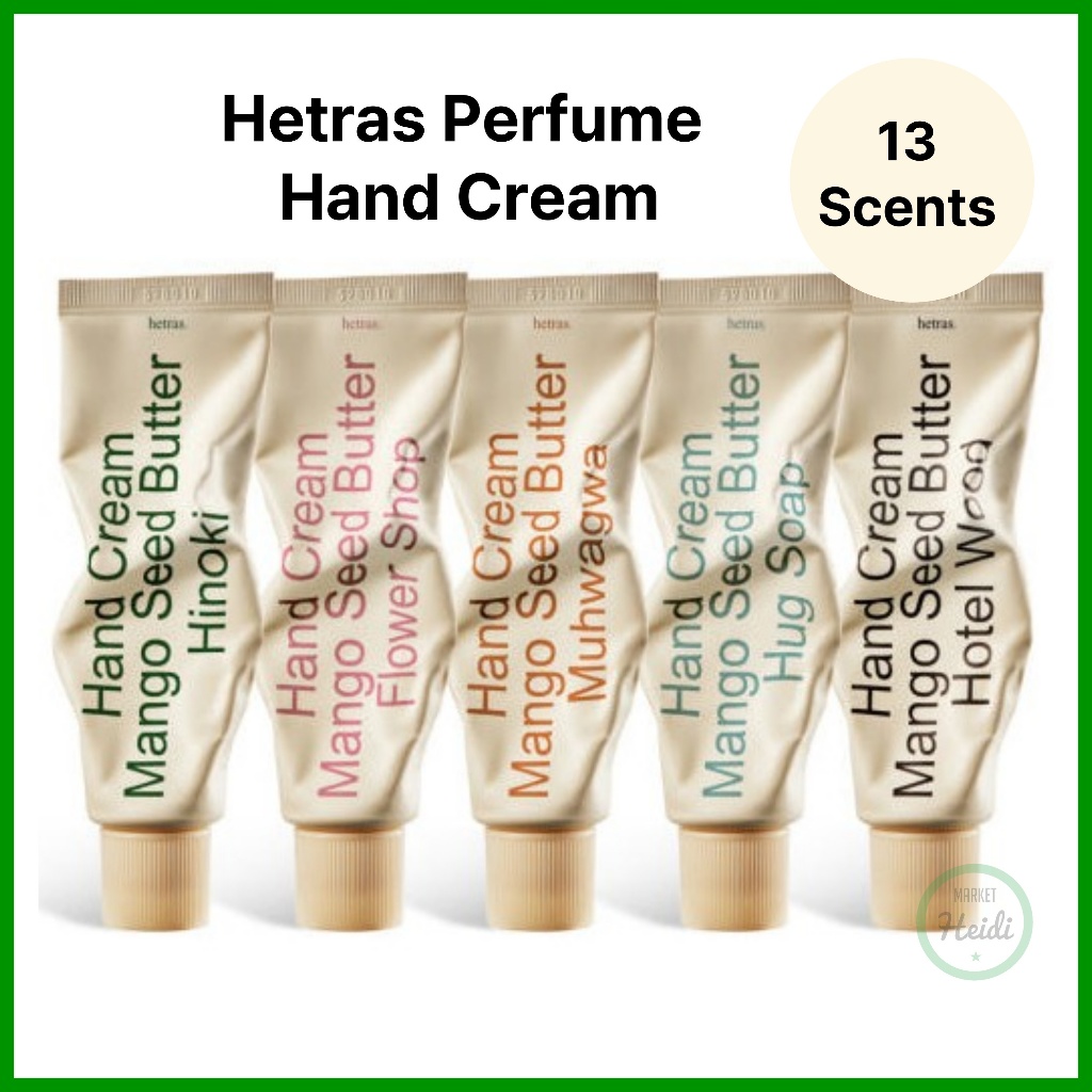KOREA 🇰🇷 Hetras Mango Seed Butter Perfume Hand Cream 50ml x 5ea | Shopee Malaysia