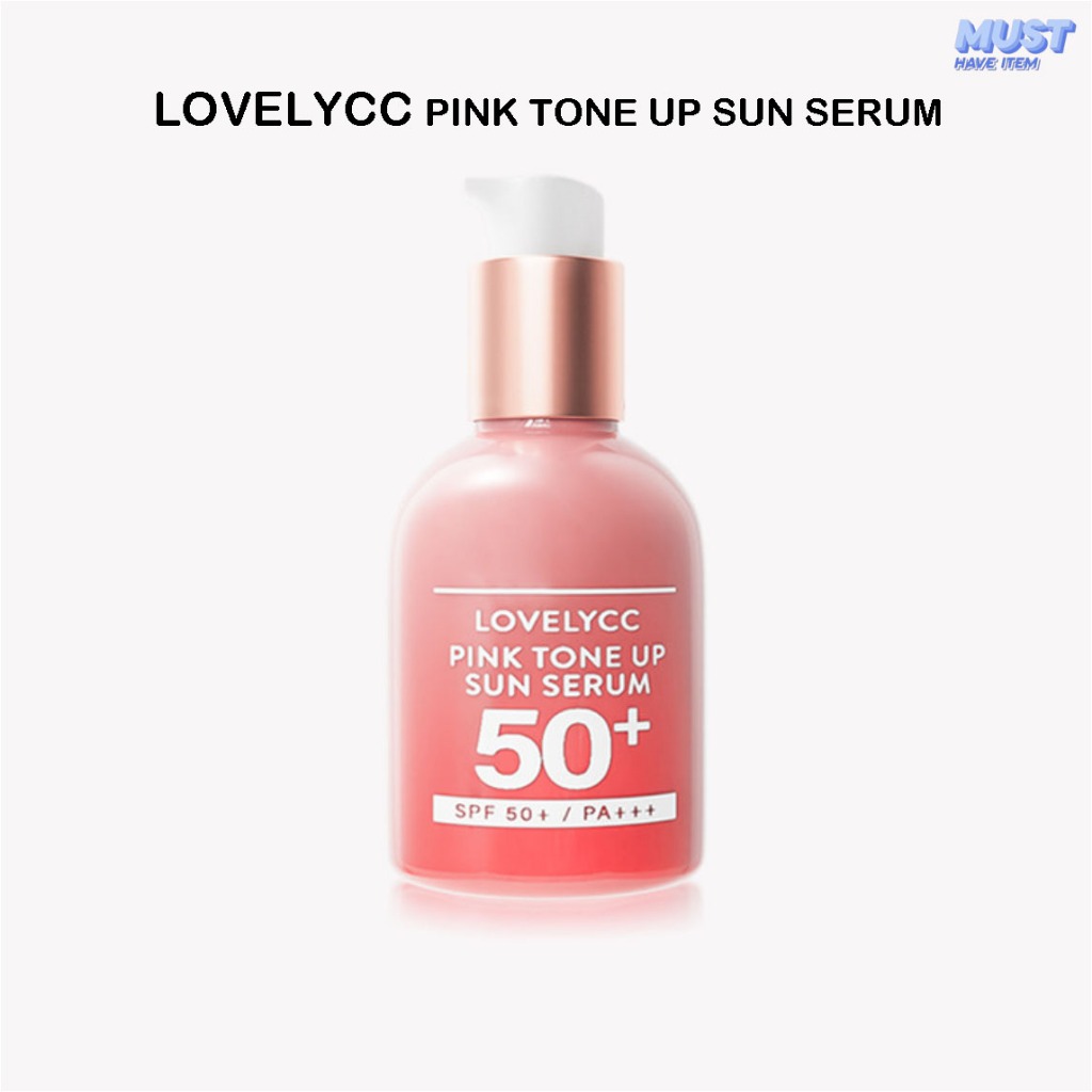 Lovelycc Pink Tone-Up Sun Serum 30g SPF50+ / PA+++ | Shopee Malaysia